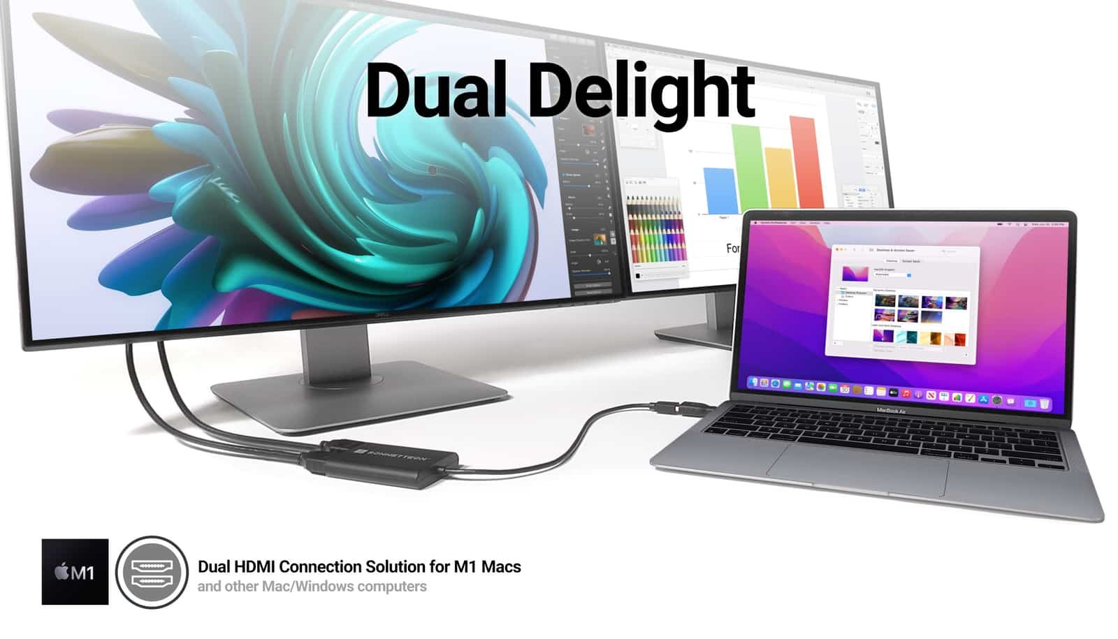 Sonnet bringt zwei Monitore an M1 Macs – DataHolic Sonnet bringt zwei Monitore an M1 Macs – DataHolic