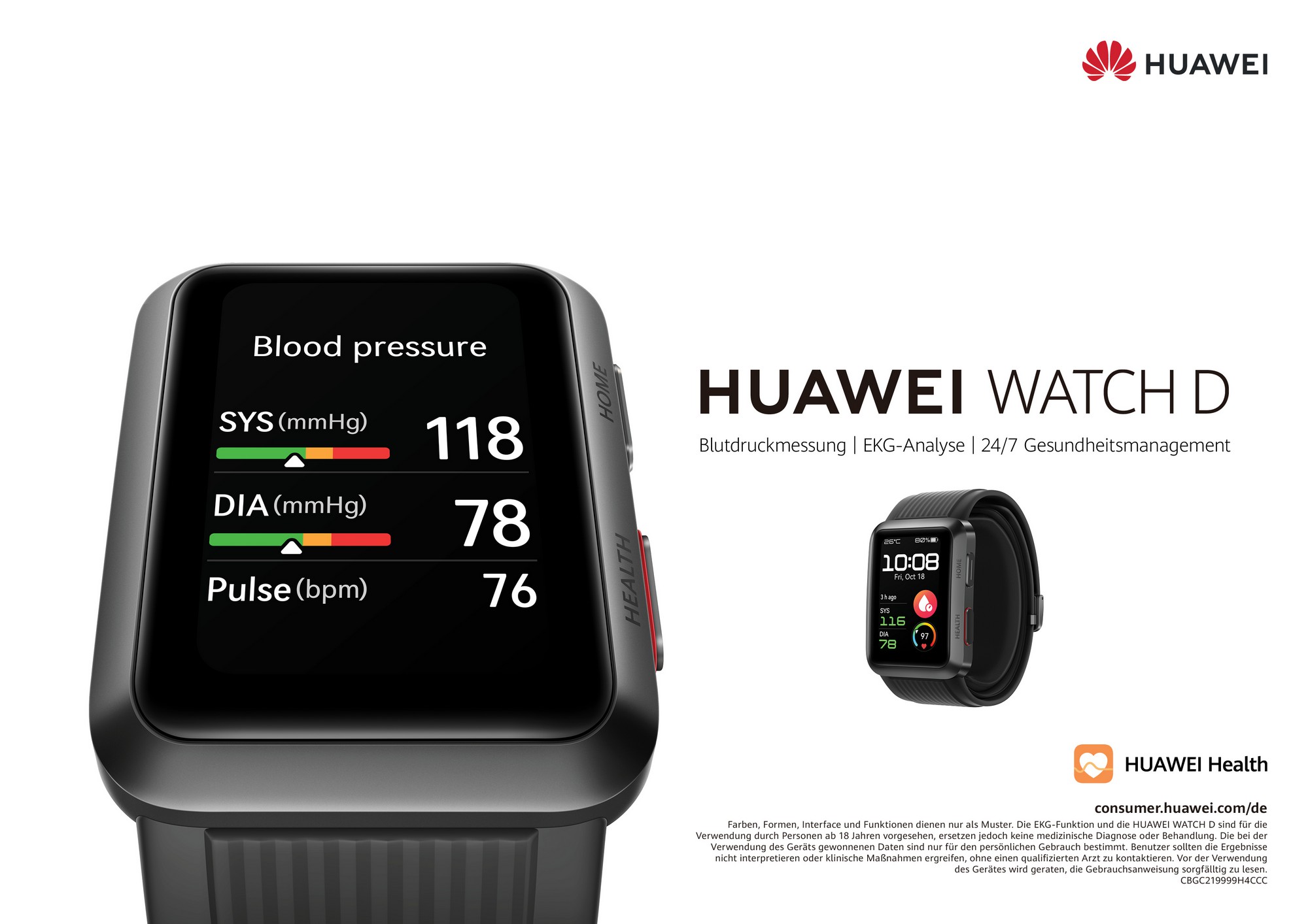 Neues Herzstück der Smartwatch-Reihe: HUAWEI WATCH D mit ...